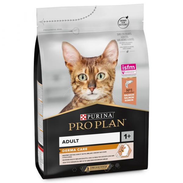 Ração Seca Purina Pro Plan Derma Plus Salmon & Rice Cat 3Kg - KuantoKusta