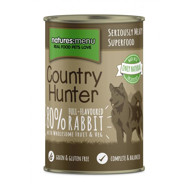 Ração Húmida Natures Menu Country Hunter Dog Rabbit 400g | KuantoKusta Ração Húmida Natures Menu Country Hunter Dog Rabbit 400g | KuantoKusta