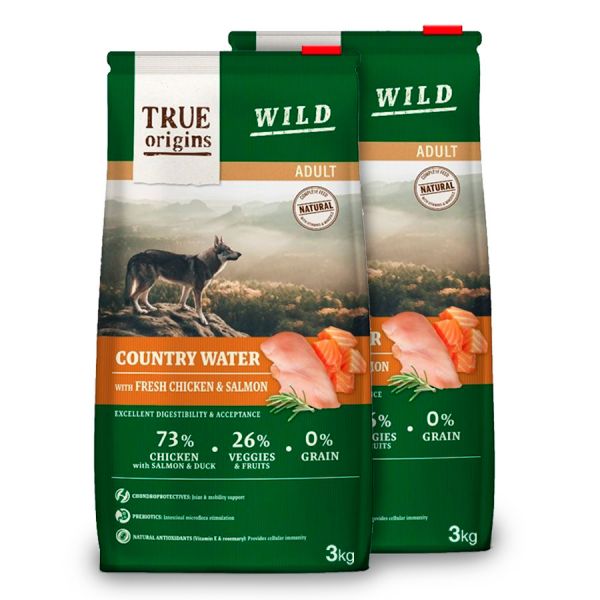 True Origins Wild Country Water Adult 2x 3Kg | Kuantokusta True Origins Wild Country Water Adult 2x 3Kg | Kuantokusta