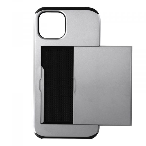 Avizar Capa Iphone 13 Pro Max Com Um Suporte Anti Choque Defender Silver Back Cvdef Gy 13pm