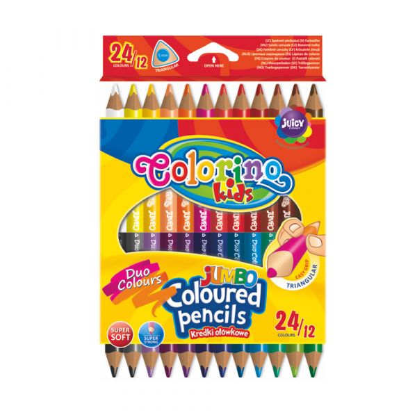 Colorino Lápis de Cor Triangular Jumbo 24 Cores 12 un. | Kuantokusta