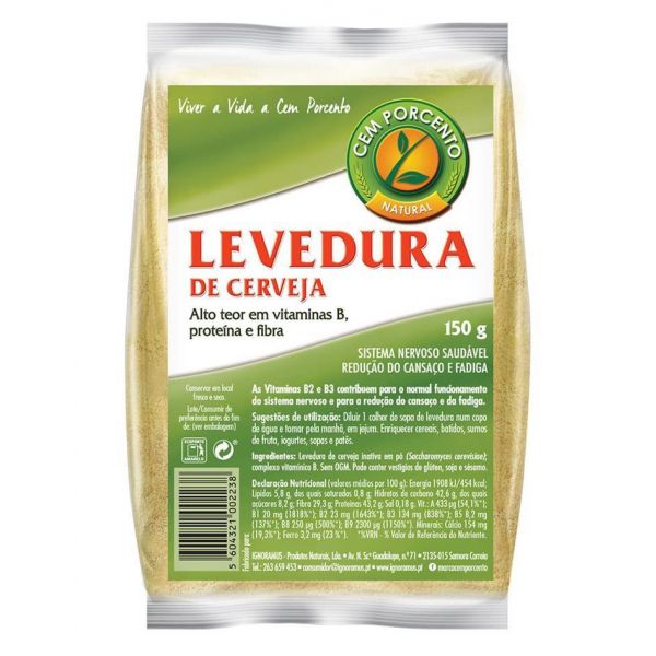 Cem Porcento Levedura De Cerveja Saco 150g KuantoKusta