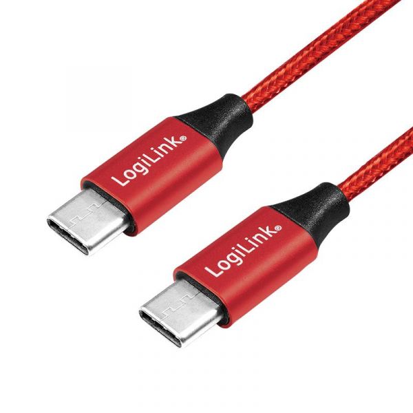Logilink Cabo USB C Macho - USB C Macho 30cm (vermelho) - CU0155 ... Logilink Cabo USB C Macho - USB C Macho 30cm (vermelho) - CU0155 ...